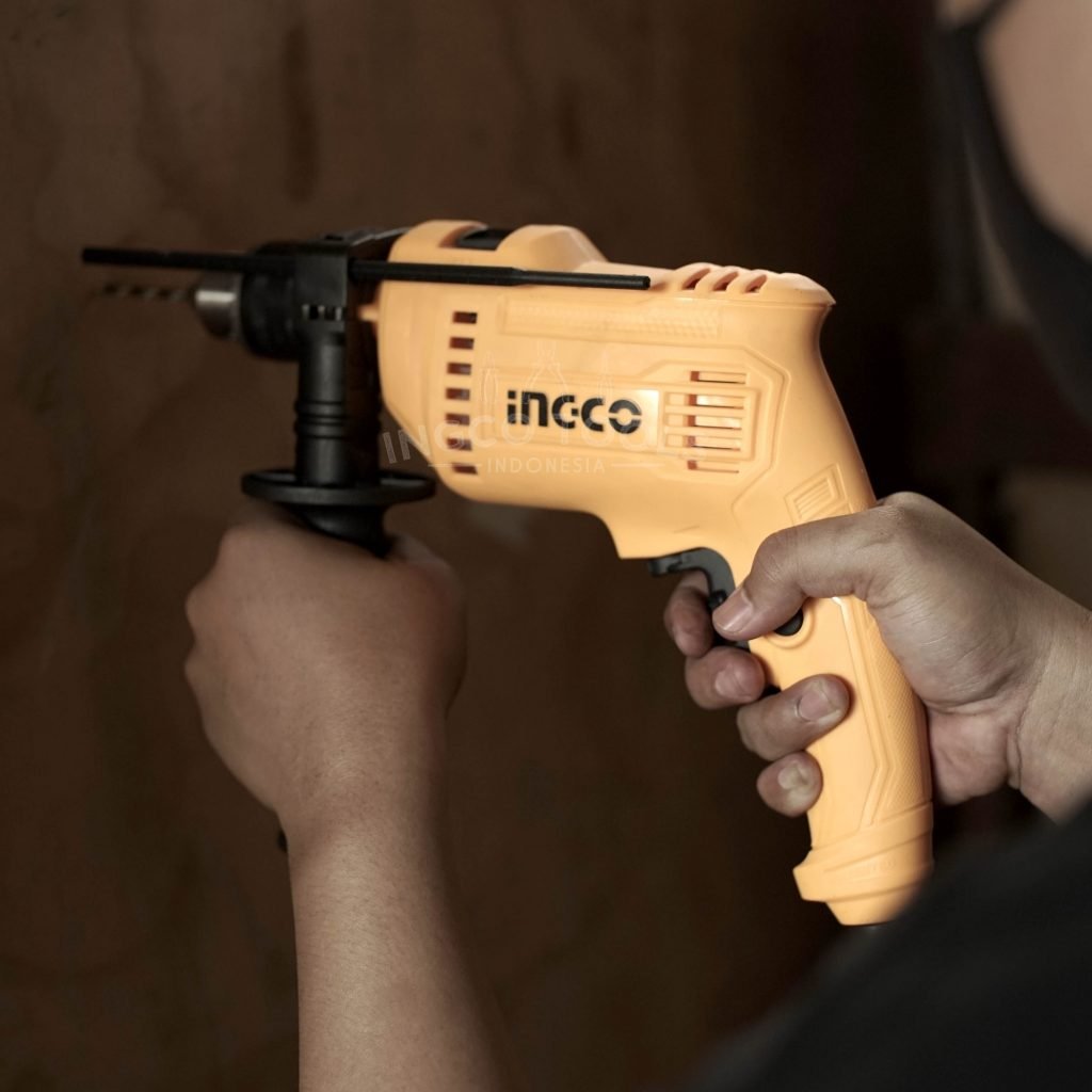 Impact Drill (13 mm, 680W) INGCO ID6808 Bor Tembok Beton 13mm Variable ...